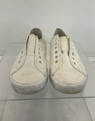 Hurley Chloe Off-White Canvas Slip-On Low Top Sneakers Size 9 | eBay