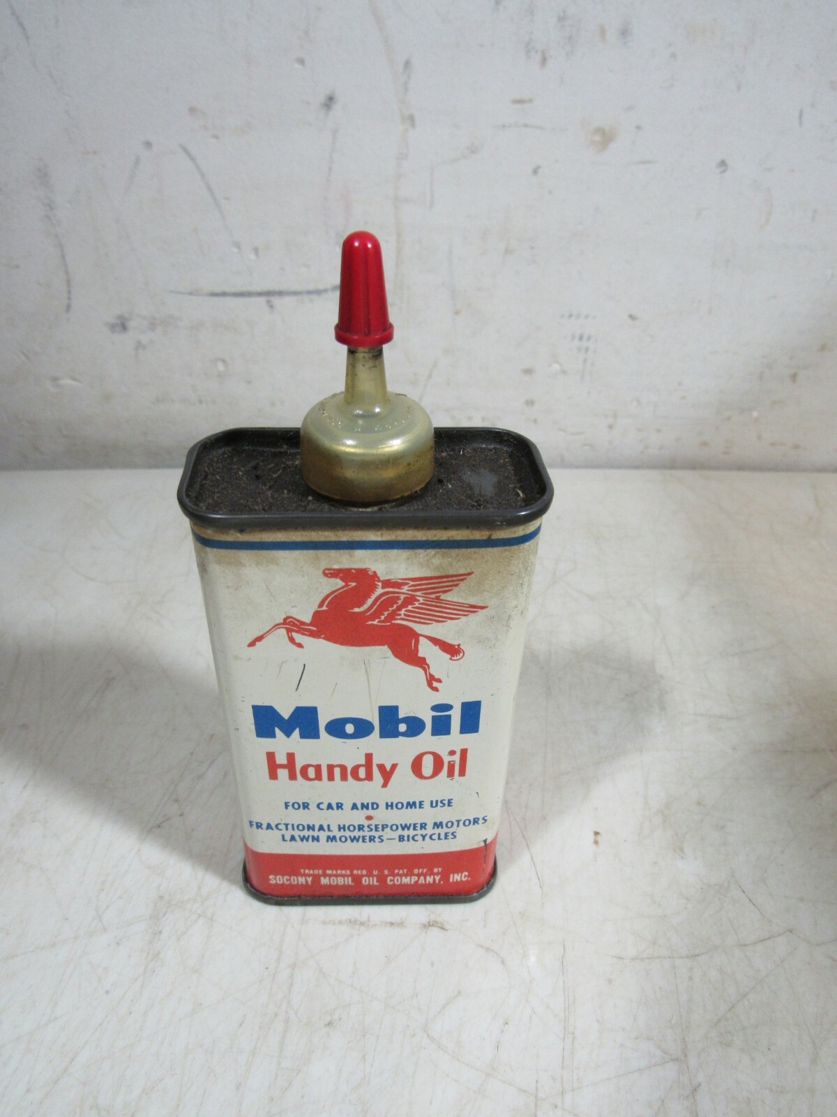 Vintage 1950's Mobil Handy Oil Car & Home Lubricant Socony Pegasus 4oz ...