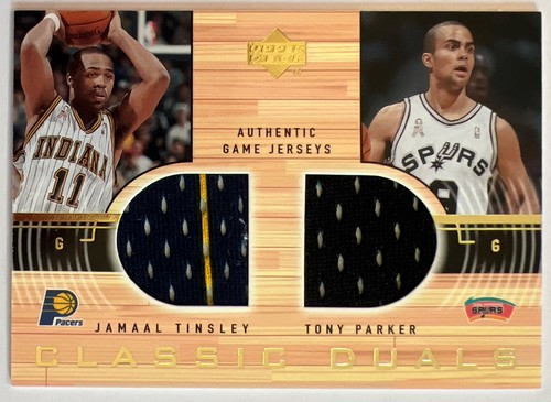 Tony Parker Jamaal Tinsley 2002-03 Upper Deck Classic Duals Jersey #JT ...