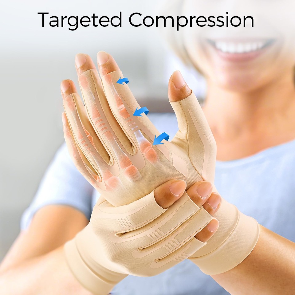 FREETOO Compression Gloves for Arthritis, Trigger Finger, Carpal Tunnel ...