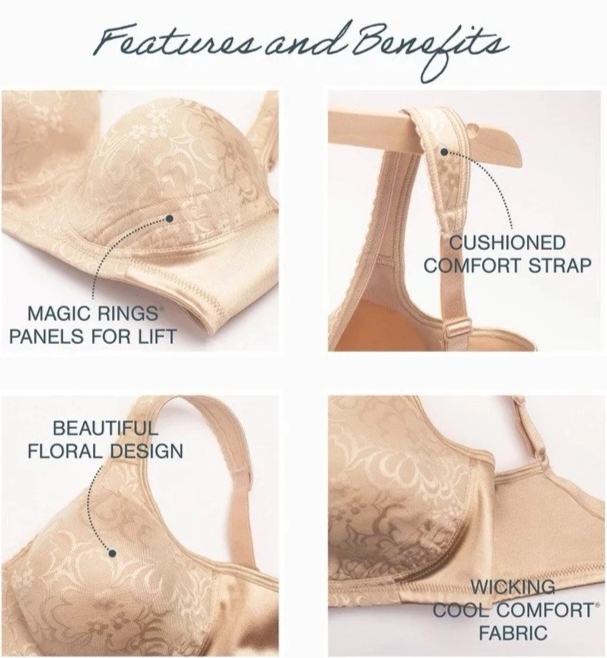 44D Playtex 18 Hour Ultimate Lift & Support Wire Free Bra #4745 white ...