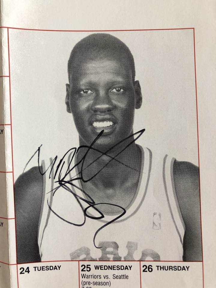 Manute Bol, Chris Mullin Signed / Autographed Poster, Golden State ...