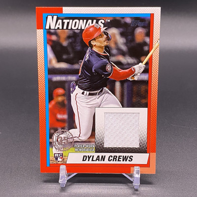 Relic! 🚨2025 Topps Dylan Crews RC 1990 Washington Nationals Rookie ...