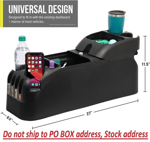 Universal Car Center Console Storage Organizer with Cup Holder for Cars ...