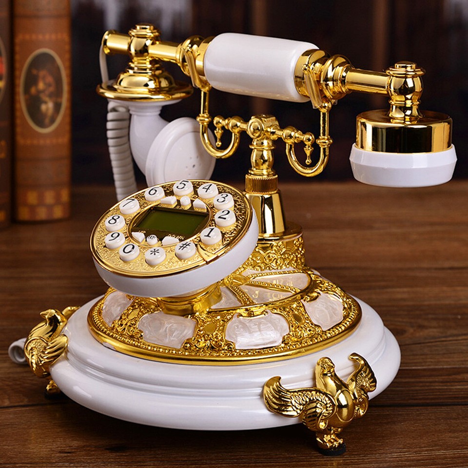 Retro Telephone European Antique Style Old Fashioned Rotary Dial Phone ...