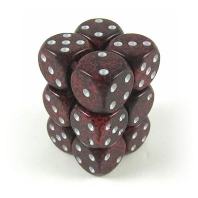 Chessex Speckled dice set Silver Volcano set of 12 standard dice set ...