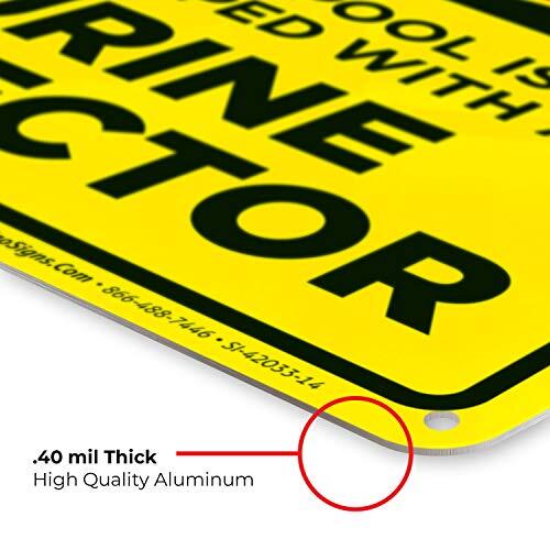 Funny Pool Sign, This Pool is Equipped with A Urine Detector Aluminum ...