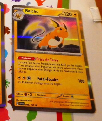 POKEMON 151 CARD RARE HOLO CARTE RAICHU 026/165 MEW FR JCC MINT 2023 | eBay