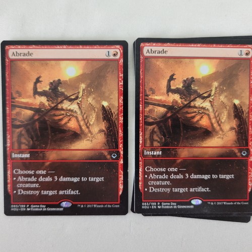 1x MTG Abrade Full Art Game Day Promo NM Near Mint Magic the Gathering ...