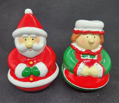 Vintage Russ Roly Poly Santa & Mrs Claus Salt & Pepper S&P 15717 | eBay