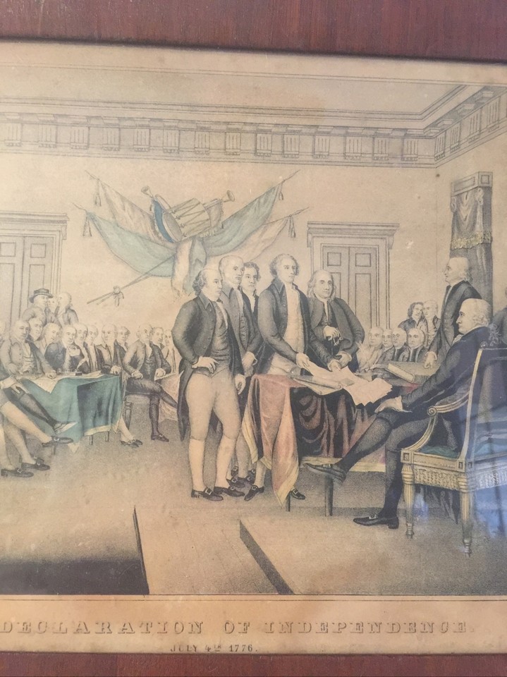 CURRIER & IVES ORIGINAL LITHOGRAPH DECLARATION OF INDEPENDENCE | eBay