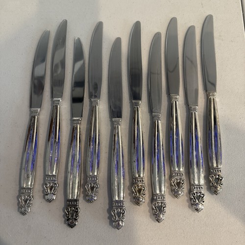 Set Of 10 Godinger Olde Copenhagen Silverplate Knives 10” | eBay