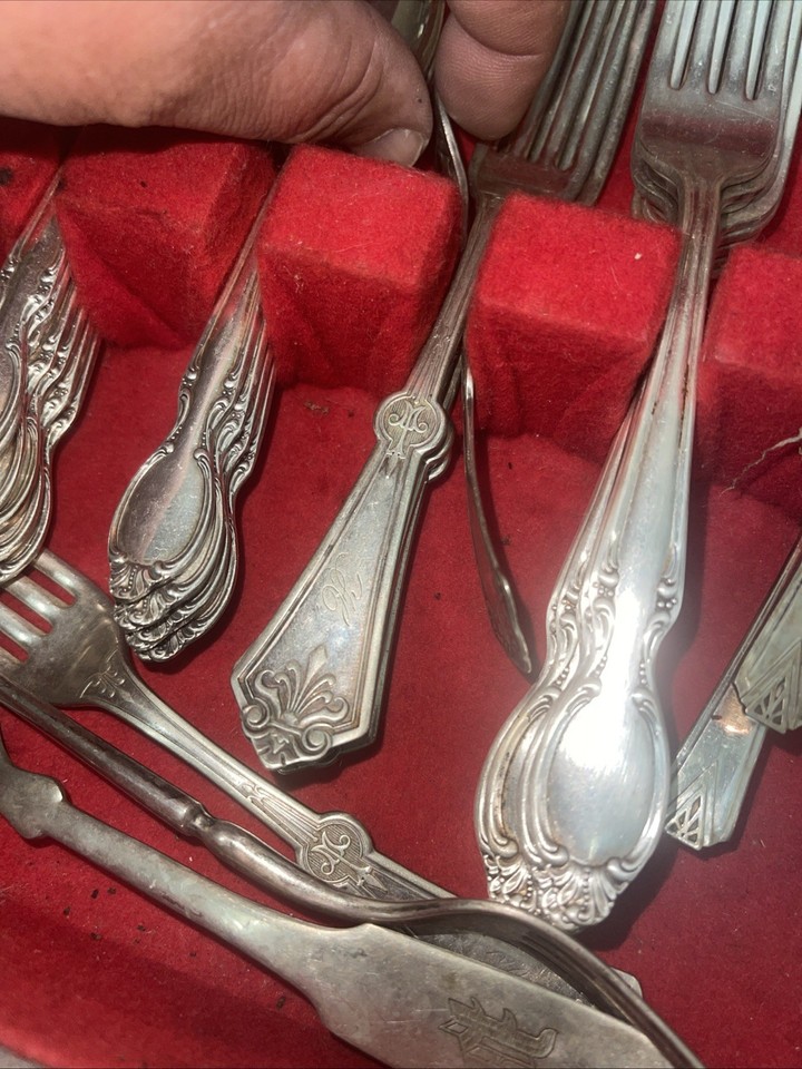 Vintage Antique Lot Of Mixed Lot Silverware. | eBay