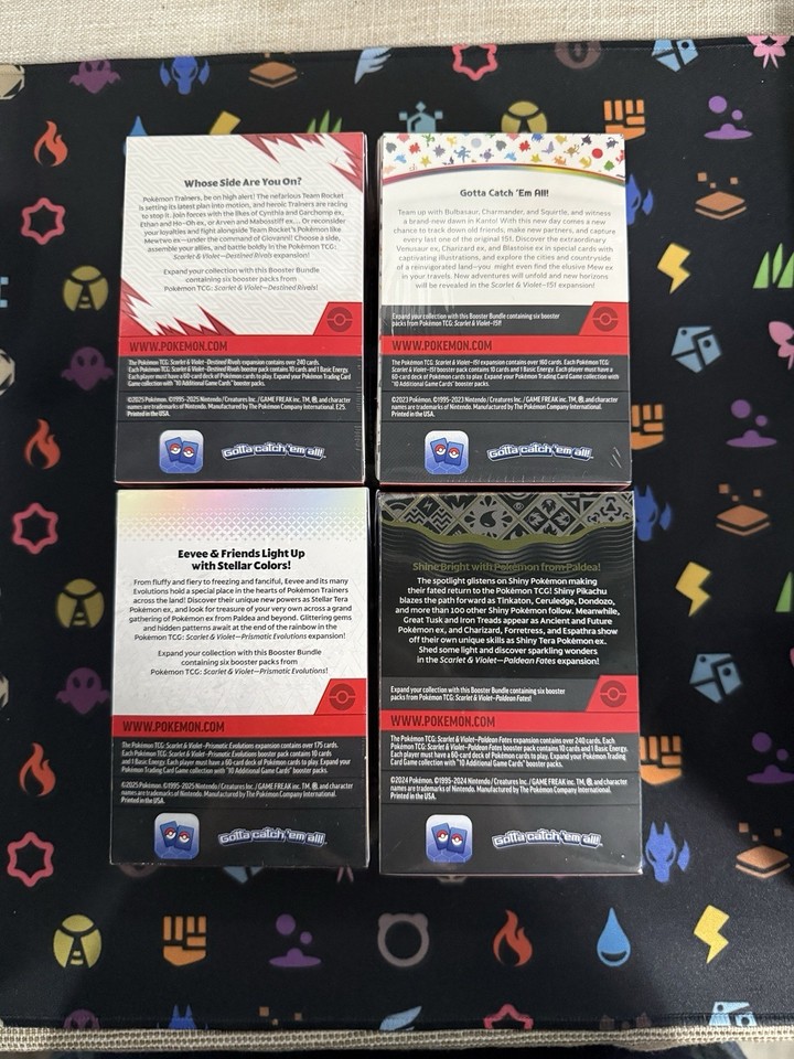 Pokemon Bundles Lot: Prismatic Evolutions, 151, Paldean Fates, Destined ...