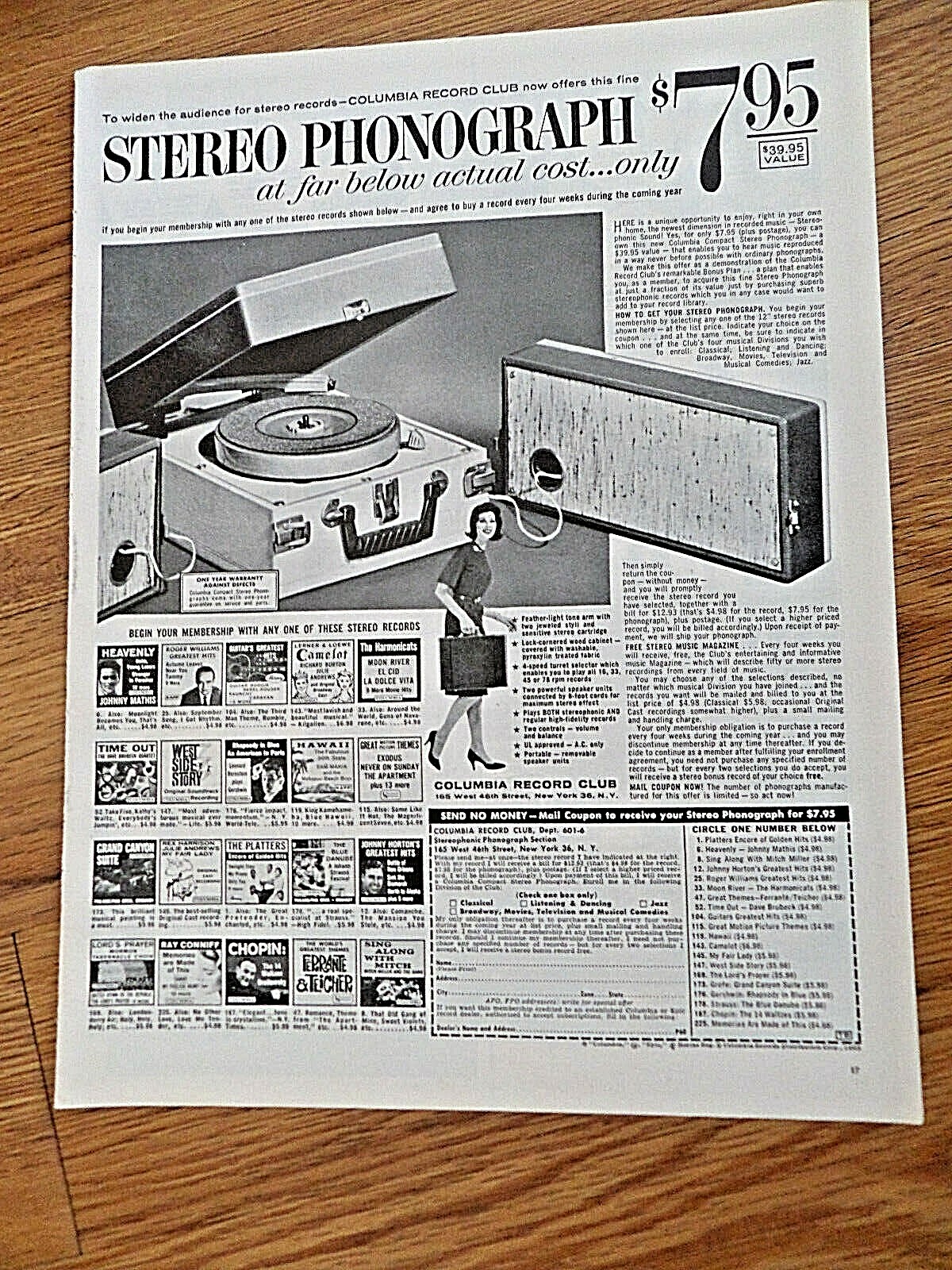 1962 Columbia Record Stereo Phonograph Ad | eBay