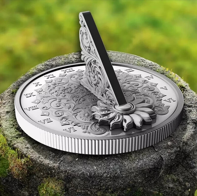 RCM 2025 Canada 1oz .9999 Pure Silver $20 Proof Coin FUNCTIONAL SUNDIAL ...