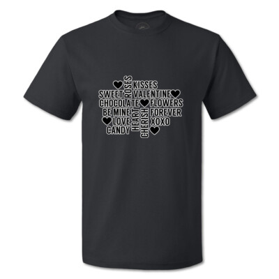Funny Graphic T Shirts Love Candy Chocolate Flowers Be Mine Cherishxoxo ...