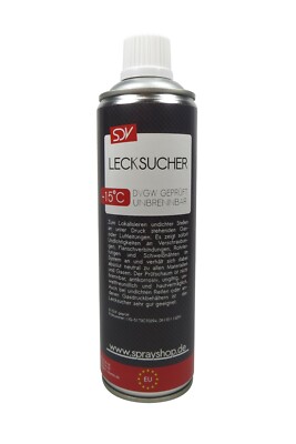 GAS LECKSUCHSPRAY 1x 400ml bis -15°C DVGW geprüft Leckfinder ...