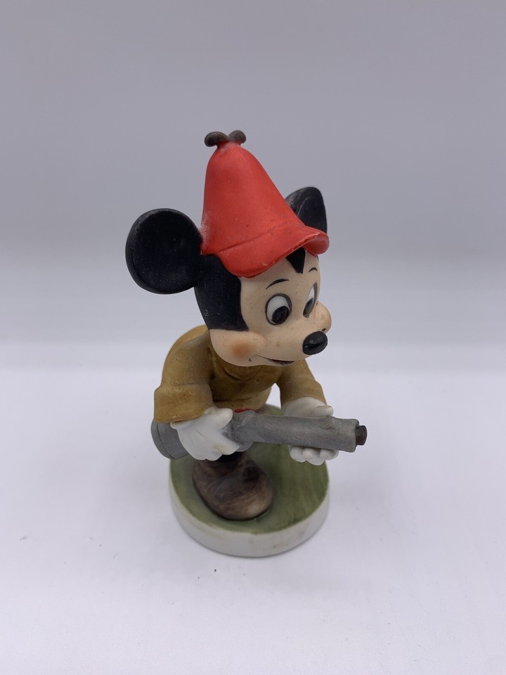 Disney Frontier Mickey Mouse Hunting Vintage Porcelain Ceramic 4 ...