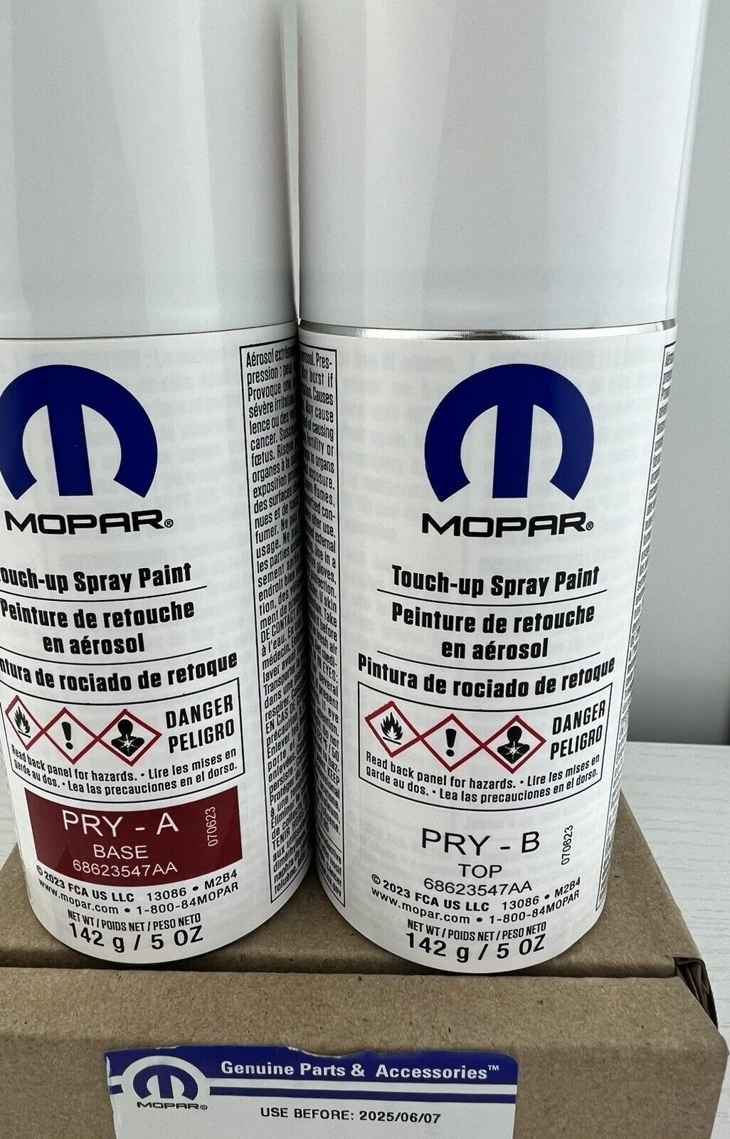 Mopar Spray Paint (PRY) Redline Tri-Coat Base and Top Coat 68623547AA ...