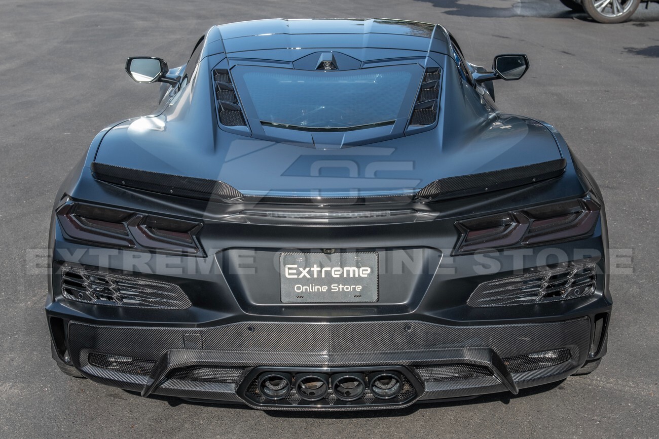 CARBON FIBER Rear Wing Wicker Bill Extension Winglets For 23-Up ...