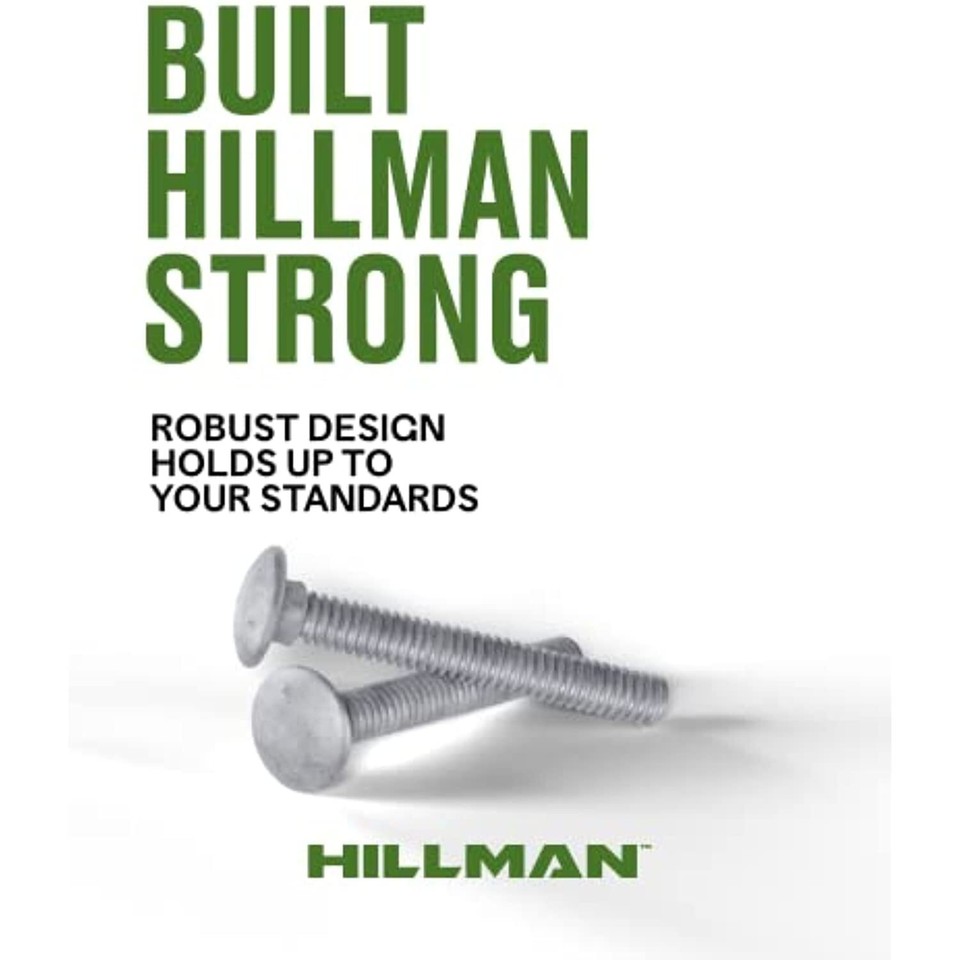 Hillman Group Galvanized Carriage Bolt 5/8” x 12”, 25 Count, Blunt ...