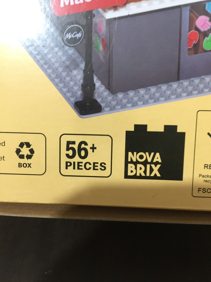mcdonalds maccas makers nova brix glowing sign lego compatiable promo shop model | eBay UK