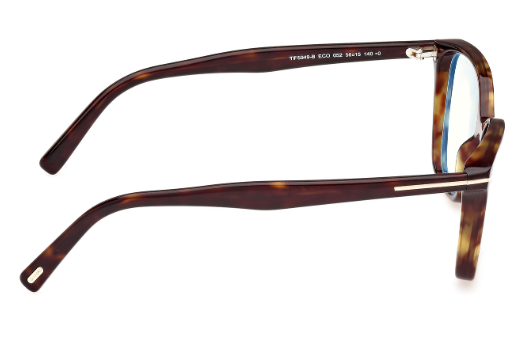 Tom Ford FT5949-B 052 Dark Havana/Blue Block Lenses Cat-Eye Women's ...