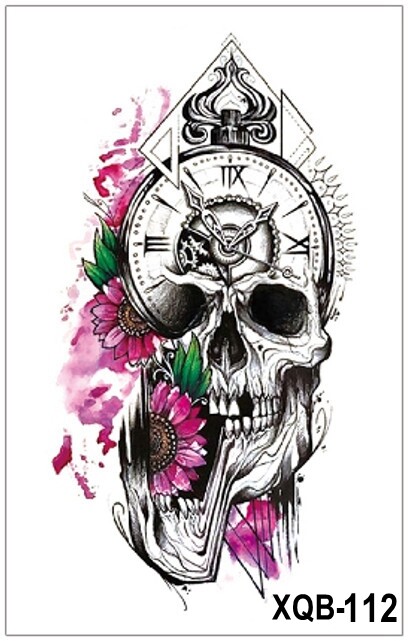 Girly Skull Tattoo Templates