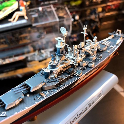 1:1000 USS WWII North Carolina Battleship Battleship Alloy Ship Model ...