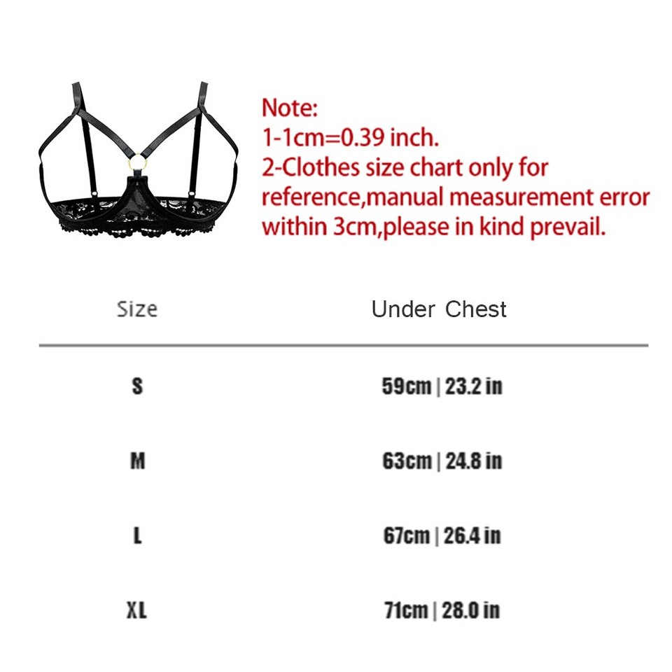 Women Sexy Open Cups Bra Strappy Brassiere Underwired Shelf Bra Top ...