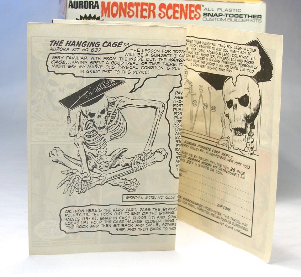 Vintage Aurora Monster Scenes Hanging Cage Plastic Model Kit w/ Box | eBay