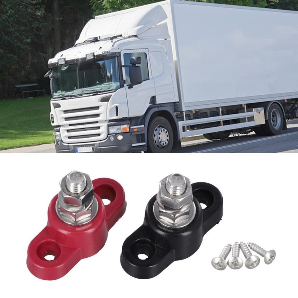 12V Positive&Negative Battery Post Insulated Bus Bar Stainless Steel ...