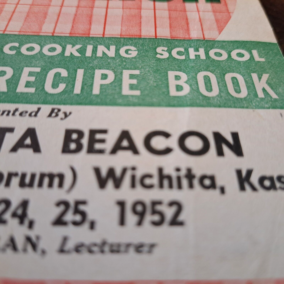 THRIFTY KITCHEN RECIPE BOOK The Wichita Beacon 1952 National Livestock ...