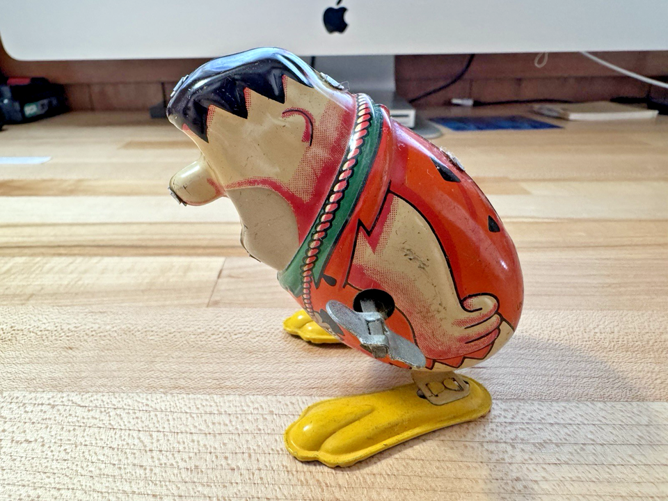RARE! 1962 Marx Hopping Fred Flintstone Tin Litho Wind-Up. WORKS! | eBay