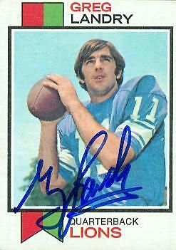 Greg Landry autographed Football Card (Detroit Lions) 1973 Topps #12 | eBay