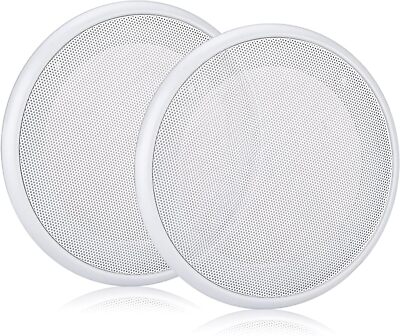 2PCS 8in White Ceiling Speaker Covers Surface Mount Speaker Grill Mesh ...