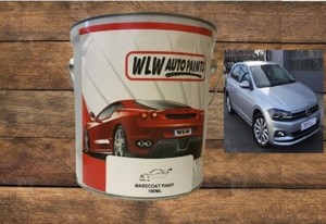 VW AUDI REFLEX SILVER LA7W SOLVENT BASECOAT CAR PAINT MIX SPRAY GUN ...
