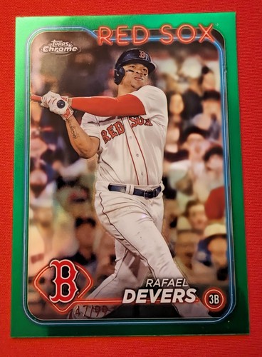 2024 Topps Chrome - Green Refractor #93 Rafael Devers /99 for sale ...