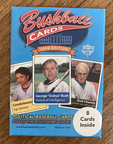 Bushball George W. Bush (8) Baseball Cards: Bush, Cheney, Rice… RARE ...