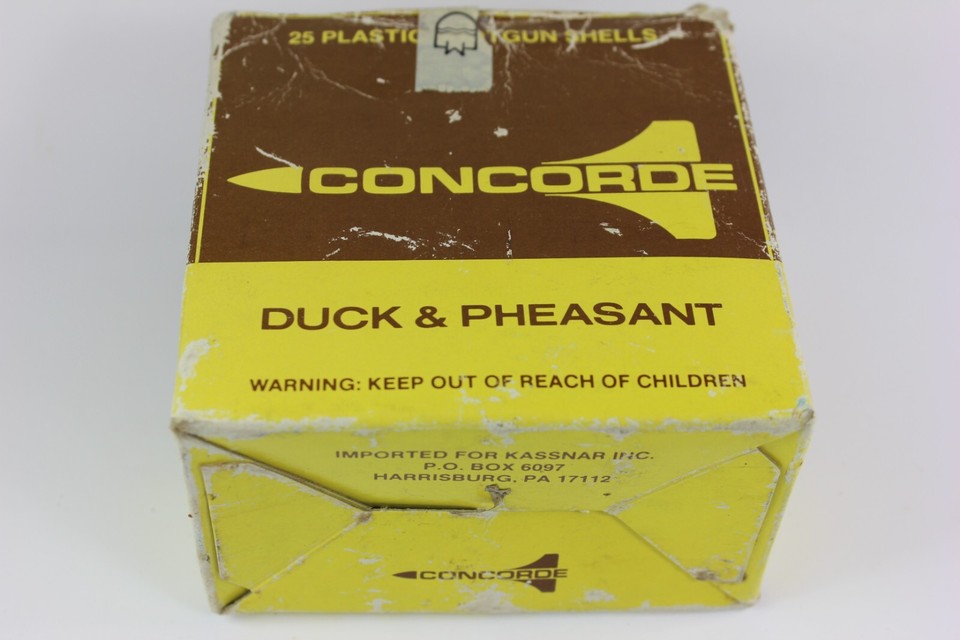 Vintage CONCORDE 12 Gauge Duck & Pheasant Empty Shotgun Shell Box ...