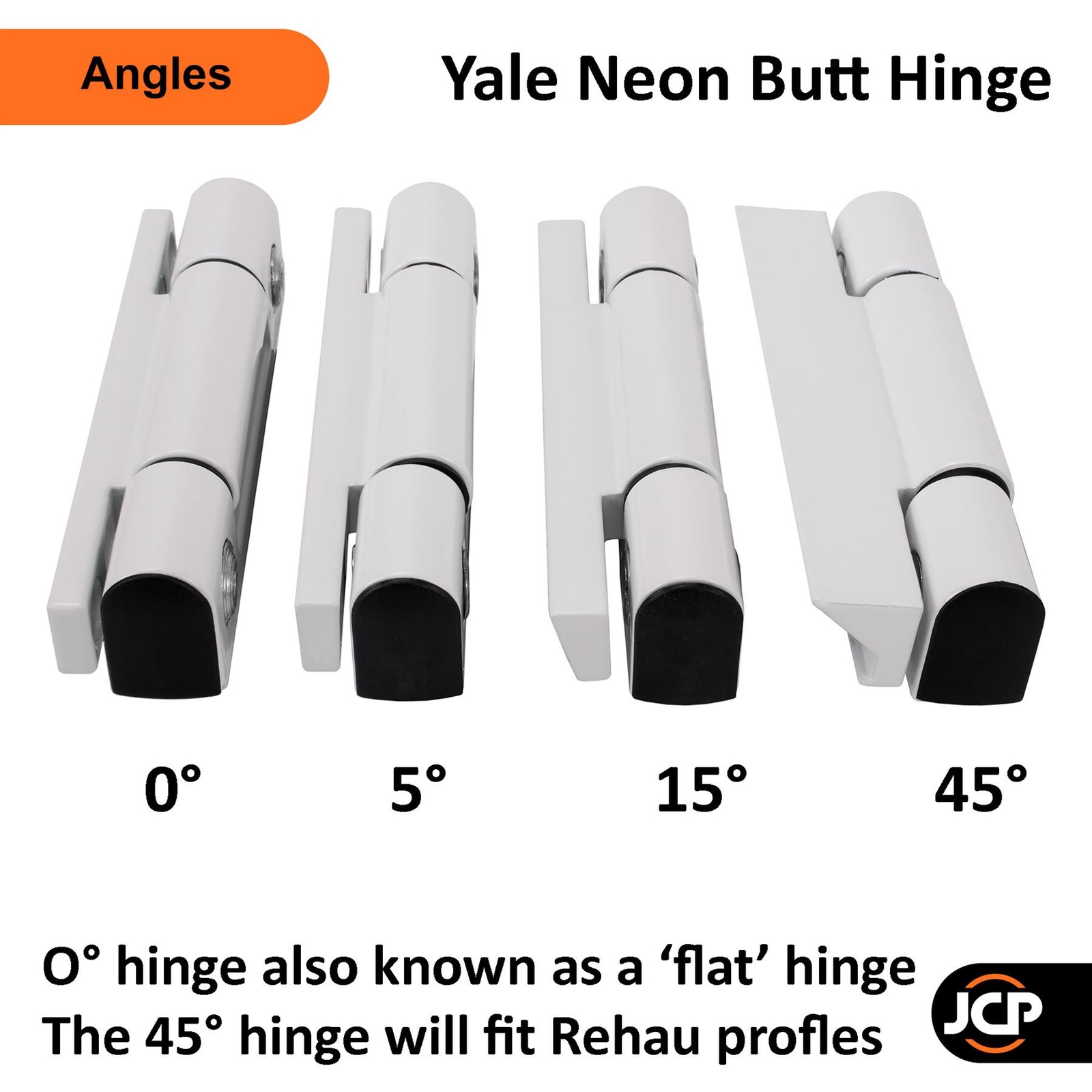 UPVC Door Butt Hinge 100mm Adjustable Pencil Hinge Yale Neon 0° 5° 15 ...