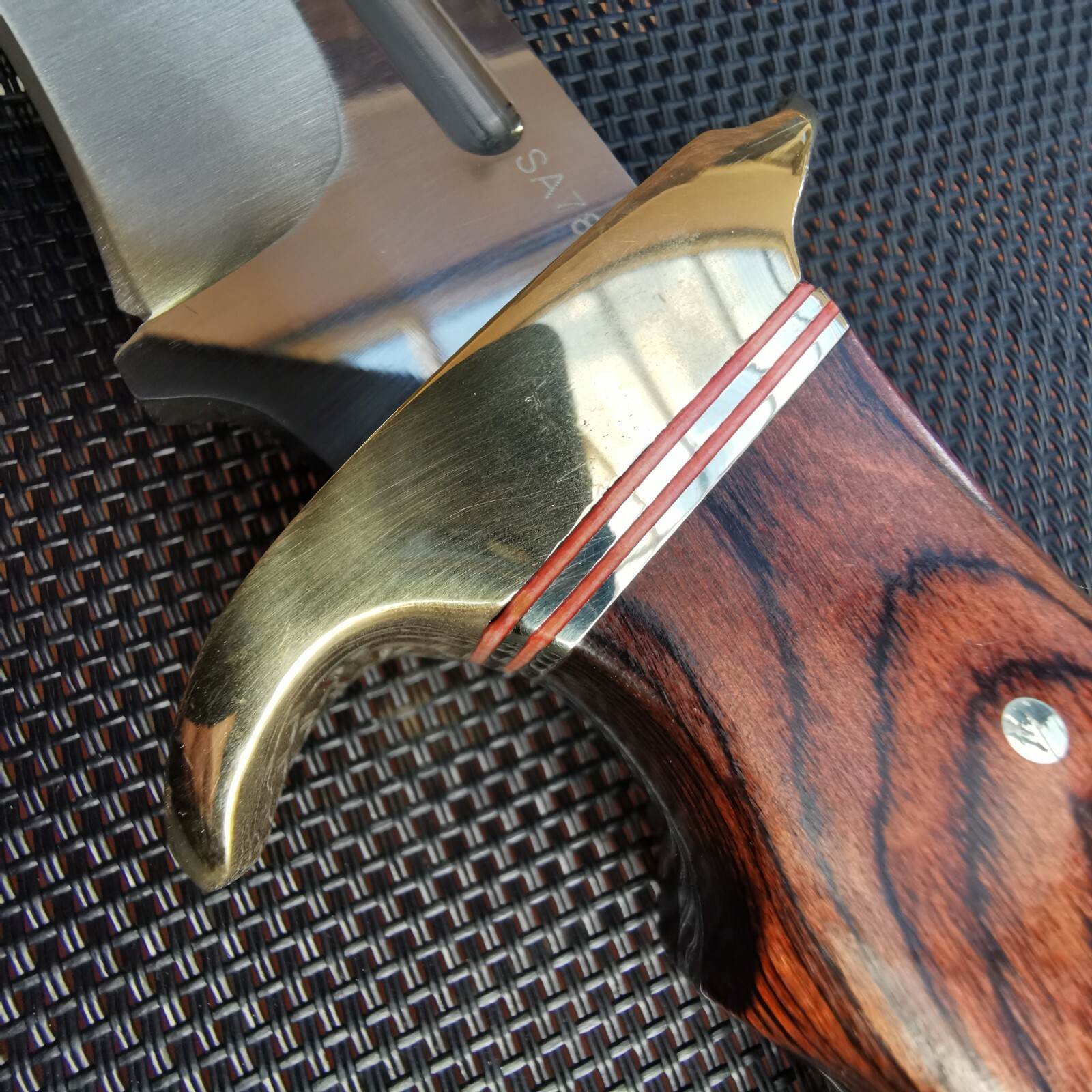 COLUMBIA Fixed Blade Knife Large Bowie Camping Hunting Survival Pocket ...