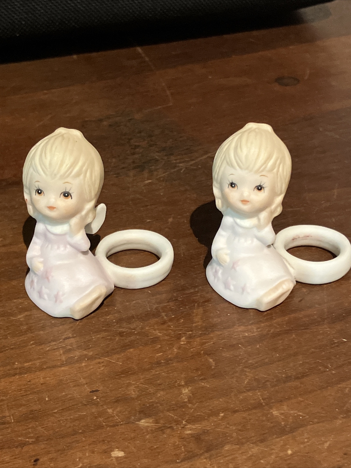 Vintage Lefton Angel Candle Holders Huggers Christopher Collection 1982 ...