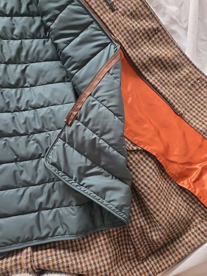 Hackett overcoat Tweed Gunclub - Zip out, 100% Wool Woven in England ...