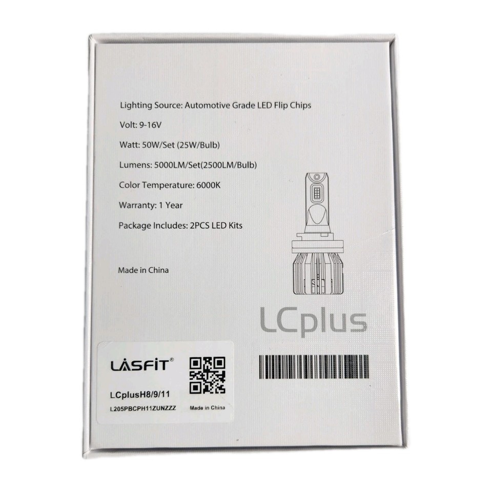 Lasfit LC PLUS H8/9/11 LED Head Light Bulbs, 25 Watt Free Shipping! | eBay
