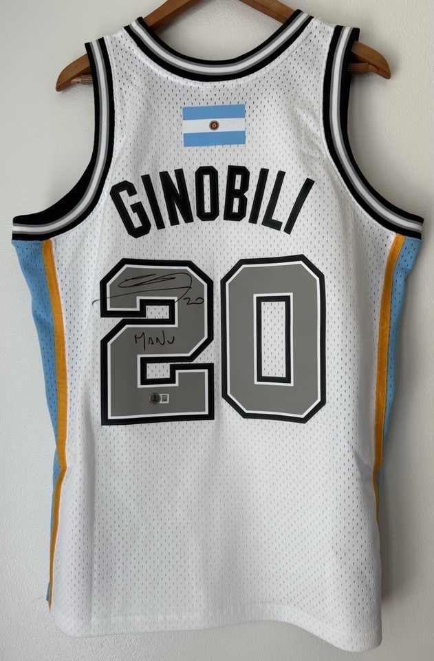 Manu Ginobili Signed San Antonio Spurs Mitchell & Ness NBA Finals HOF Jersey BAS | eBay