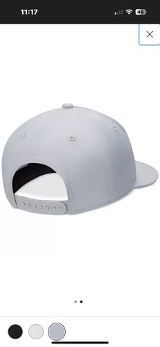 Nike Pro logo embroidered snap back baseball cap Gray L/XL | eBay