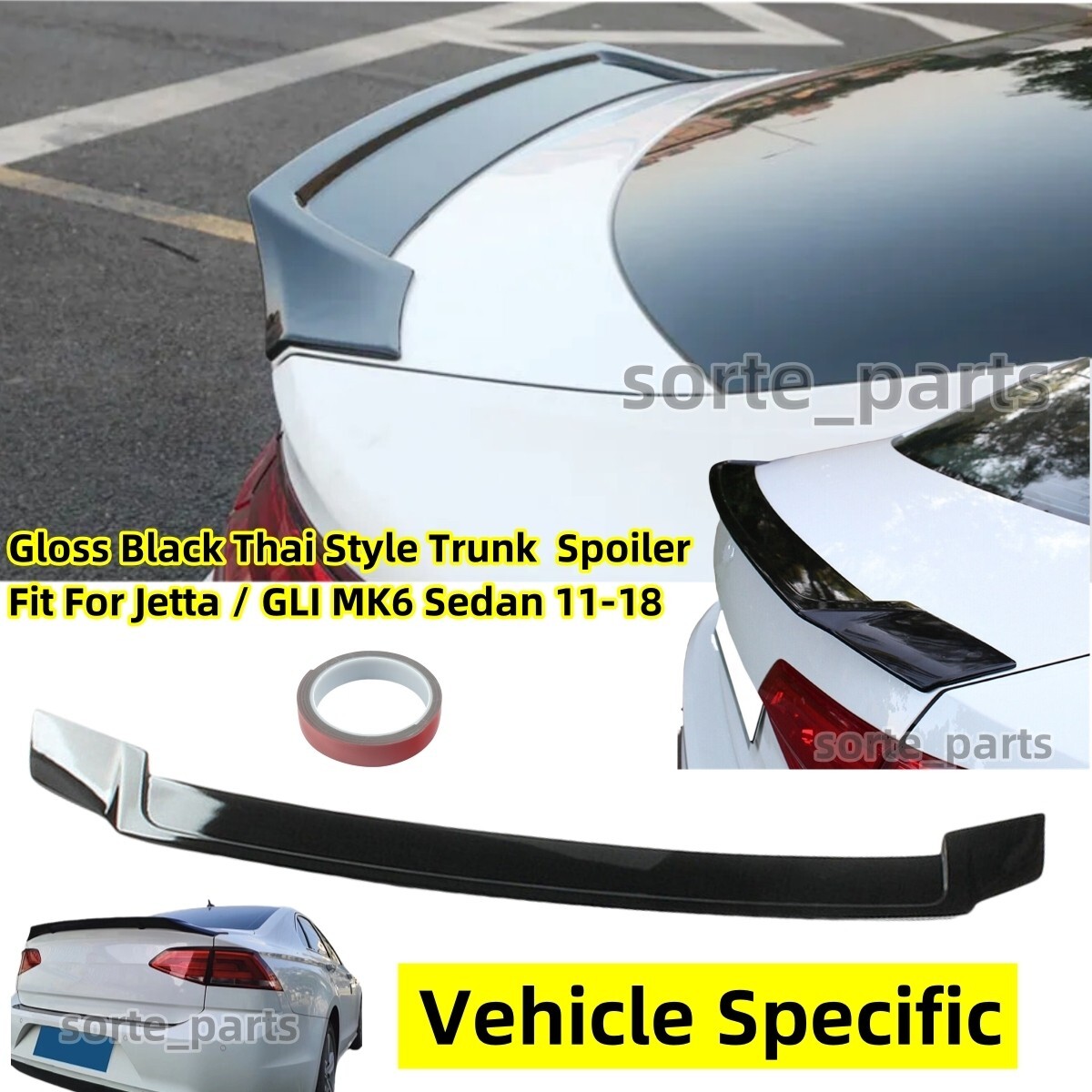 Flexible Polyurethane Car Spoiler Spoiler King Trunk Lip Spoiler For VW ...