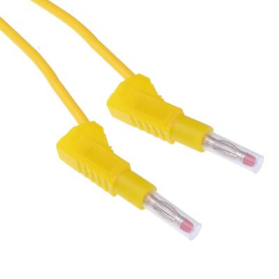 Yellow 4mm Stackable Test Lead Plug 100cm | eBay UK